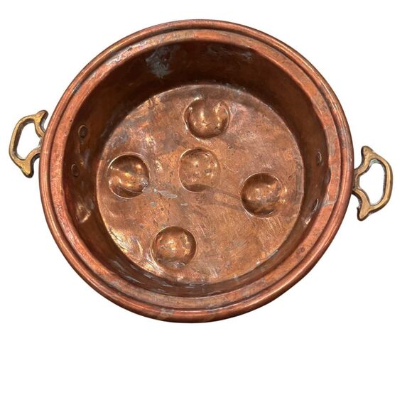 Dining | Vintage Solid Copper Escargotegg Poaching Pan With Brass ...